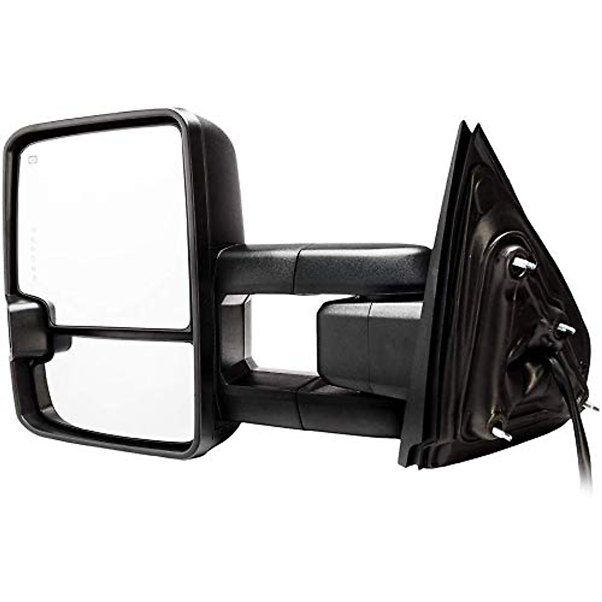Towing Mirrors Compatible With 14-17 Chevrolet Silverado GMC Sierra 1500 15 16 Silverado Sierra 2500 HD 3500 HD Manual Telescoping Rear View Mirrors with Power Heated LED Turn Signals Side Mirror