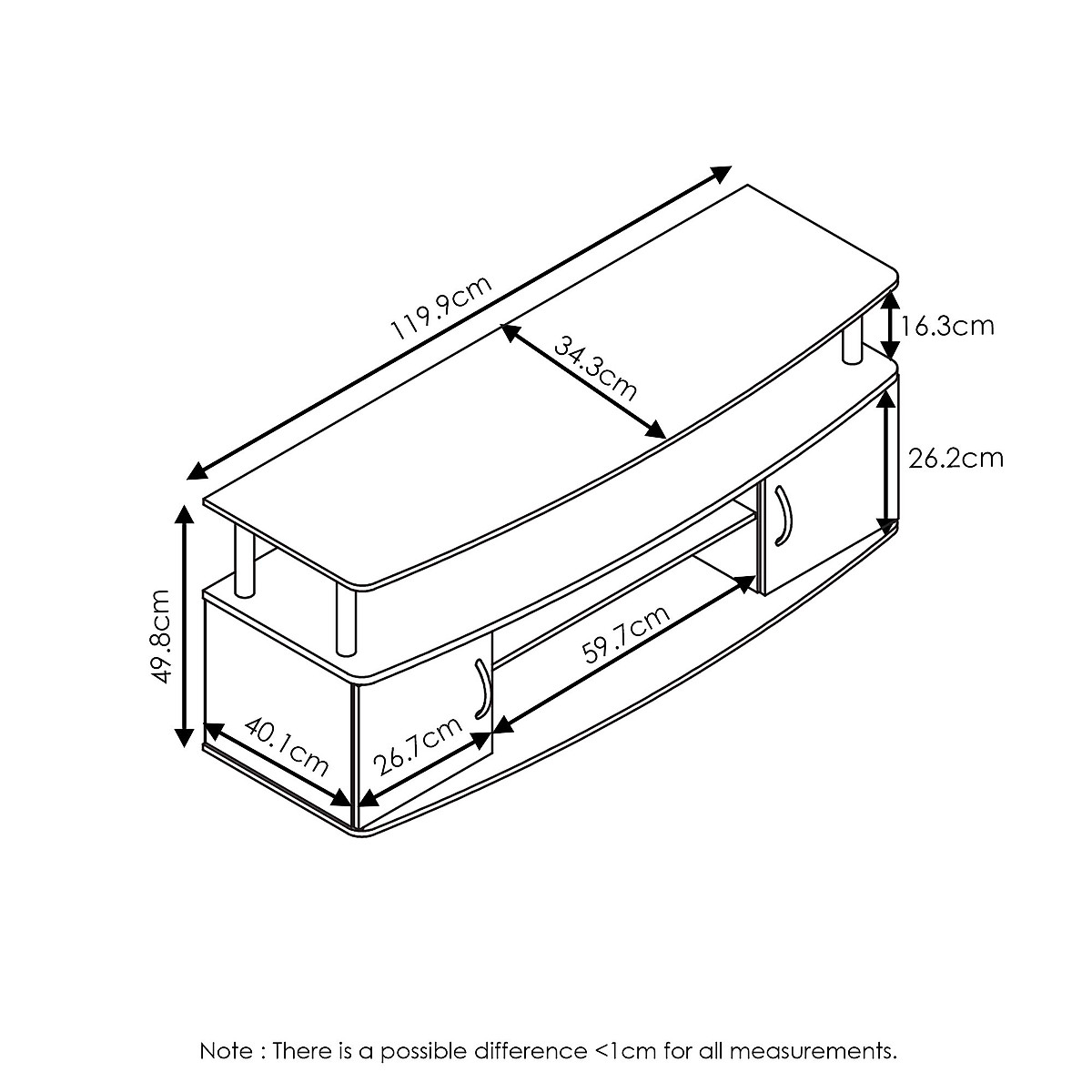 Furinno Entertainment Stand and Coffee Table Bundle