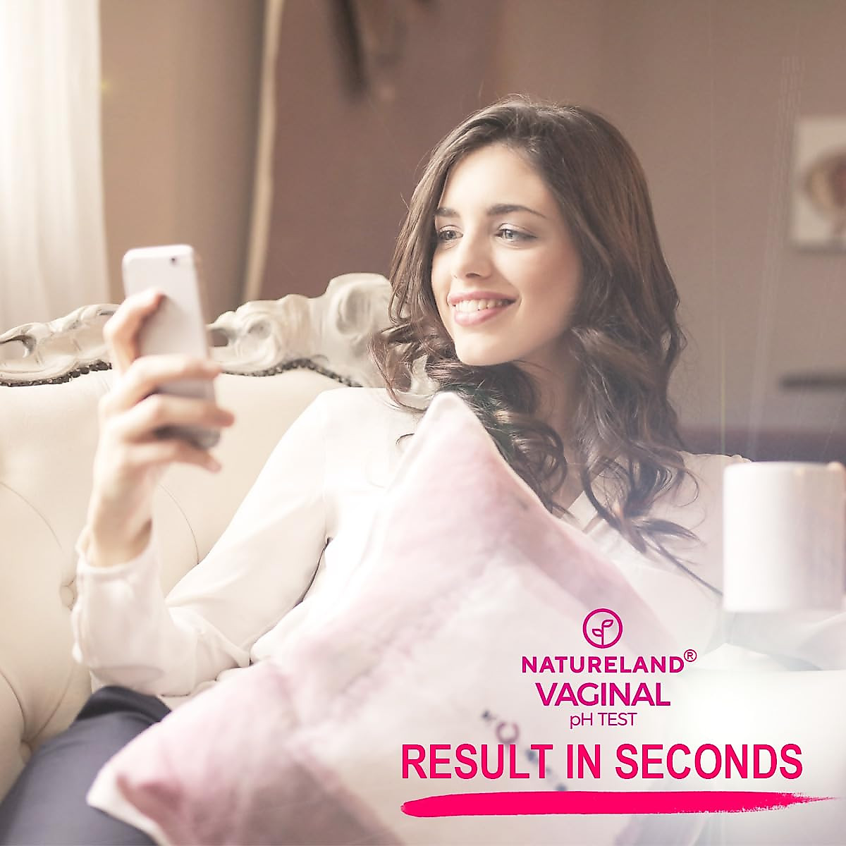 Natureland Vaginal Health pH Test Strips, Feminine pH Test, Value Pack | Monitor Vaginal Intimate Health & Prevent Infection | Accurate Acidity & Alkalinity Balance (10 Strips)