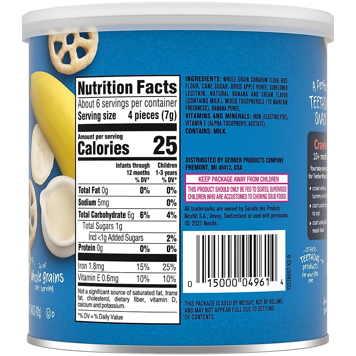 Gerber Graduates Waffle Wheels - Banana Cream