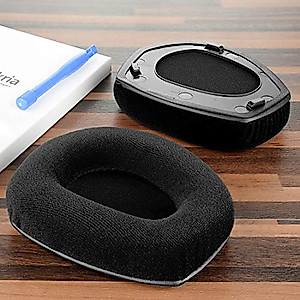 Geekria Comfort Velour Replacement Ear Pads for Sennheiser RS165, RS175, HDR165, HDR175, RS185, HDR185, RS195, HDR195 Headphones Ear Cushions, Headset Earpads, Ear Cups Repair Parts (Plastic Ring)