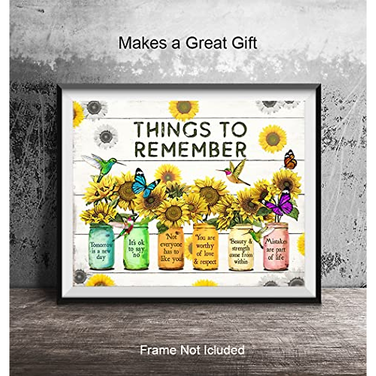 Positive Inspirational Empowerment Wall Art - Motivational Affirmations Wall Art & Decor - Personal Growth Positive Quotes Wall Decor Poster - Boho-chic Motivation Encouragement Gift for Women 8x10