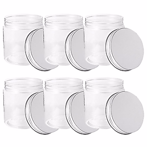 6Pcs Jars with Lids Portable Travel Size Containers for Household Storage Crafts and Cosmetics