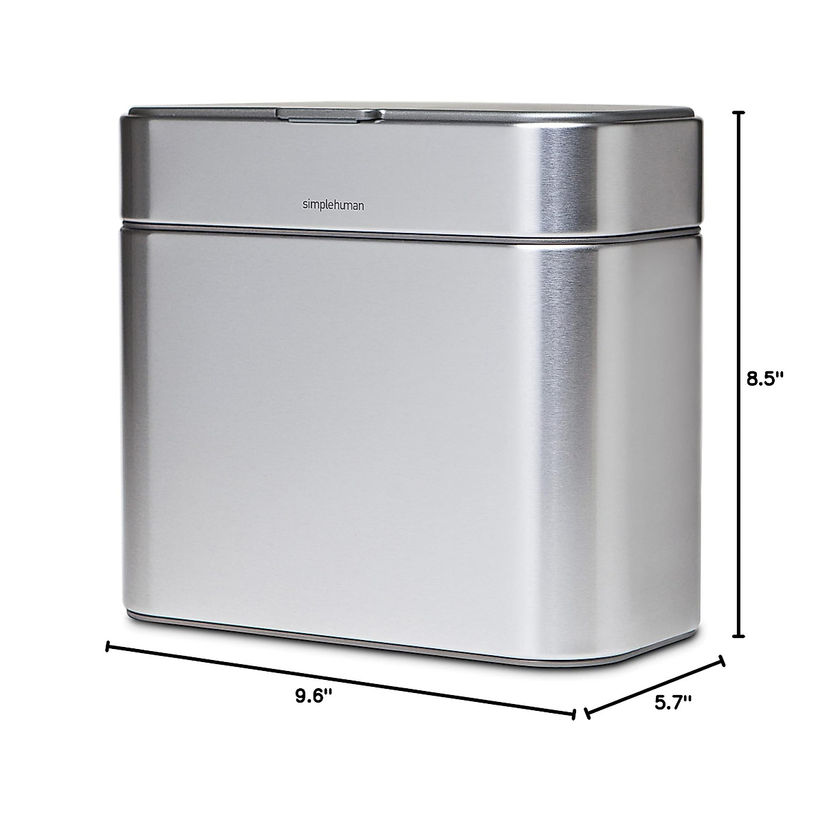 simplehuman Compost Caddy, Detachable and Countertop Bin, 4 Liter / 1.06 Gallon, Brushed Stainless Steel
