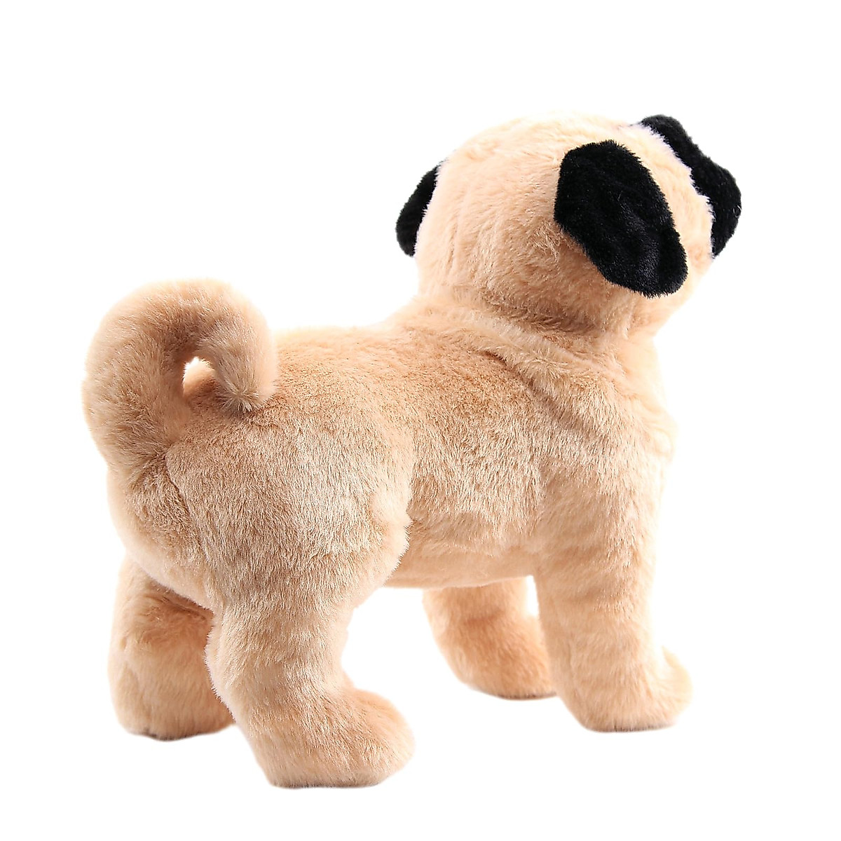 WinAdiGoo Cute Furry Realistic Pug Plush Doll Soft Stuffed Animal Toy 13 inch Cuddle Dog