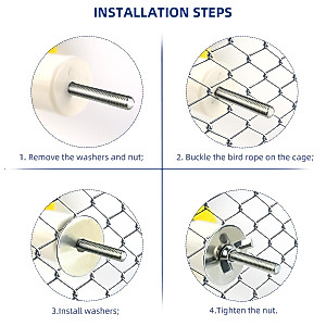 Bird Rope Perch Parrot Toys Birds Bungee Rope Perch Climbing Swing Perches for Parrot Cockatiels Toy Bird Cage Stand Accessories Colorful Parakeet Rope Perch Small Spiral Rope Perch (23.6 Inches)