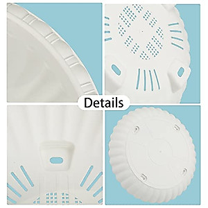 TITATI 6pcs 12.59” Hanging Planters for Outdoor Plants, Indoor Hanging Flower Pots Hanging Plant Holder with Drainage Hole Tray Hooks, Plastic Hanging Plant Baskets for Graden Home Porch White Color