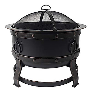 Pleasant Hearth OFW307R Killian fire Pit, Rubbed Bronze
