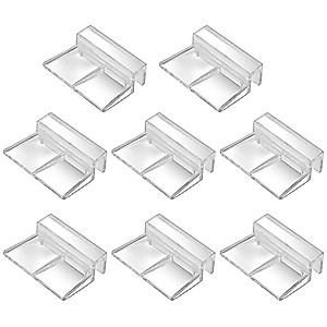 TIESOME 8 mm Fish Tanks Glass Cover Clip, 8 Pieces Aquariums Lid Support Holders Clear Acrylic Aquarium Lid Clips Universal Lid Clips for Rimless Aquariums