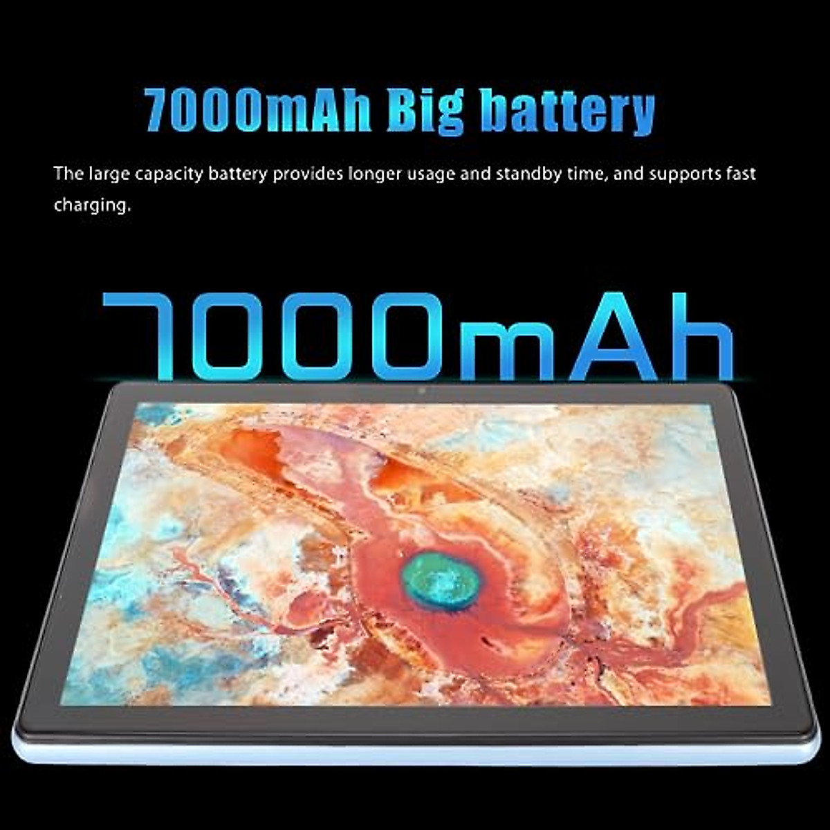 DAUERHAFT Tablet, Blue 10.1 Inch 1960X1080 Resolution 8GB RAM 256GB ROM 5G WiFi FDH Screen 8 Core Smart Tablet for Study for Game (US Plug)