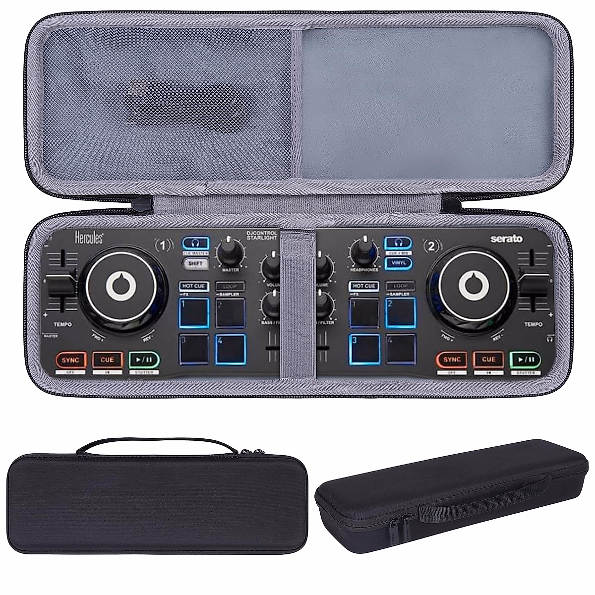 co2CREA Hard Travel Case replacement for Hercules DJ DJControl Starlight Pocket DJ Controller