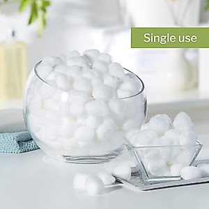 McKesson Cotton Balls [4000 Count] Bulk, 100% Pure Cotton Balls for Face, Nail Polish Remover, Makeup, Medium, 2000 Count, 2 Boxes