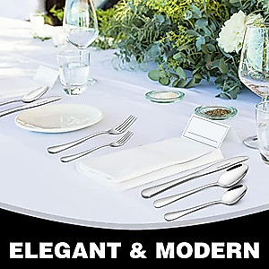 48-Piece Silverware Set with Steak Knives, Flatware Set for 8, Food-Grade Stainless Steel Tableware Cutlery Set, Utensil Sets for Home Restaurant, Mirror Finish, Dishwasher Safe