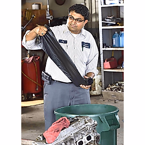 Aluf Plastics 20-30 Gallon Trash Bags - (100 Count) 1.1 MIL (Equiv) Low Density Plastic Garbage Bags - 30" by 36" for Home, Kitchen, Office Commercial Industrial, Black