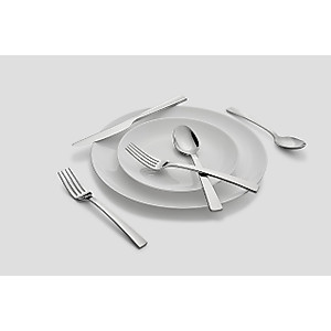 Cambridge Rhyme Mirror Handles 20-Piece Flatware Set, Service for 4, 0, SILVER SATIN
