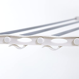 Home-Complete Laundry Drying Rack, Stainless Steel Clothes Drying Rack with Folding Shelves for Indoor or Outdoor Air-Drying of Towels, Shoes, Delicate Clothes