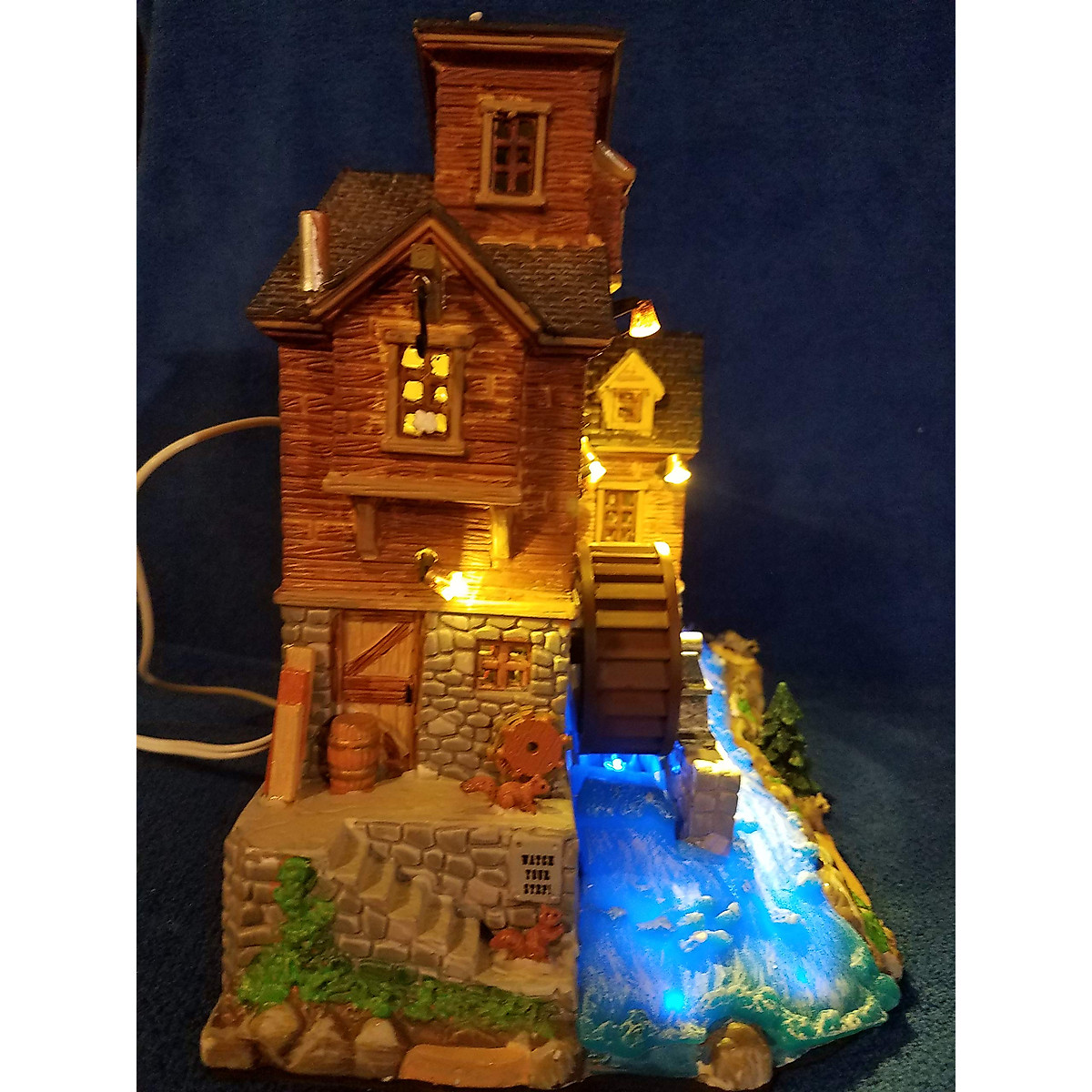 Lemax Village Collection Anderson Valley Mill With Adaptor # 15248