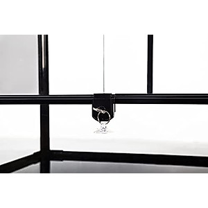 TRIXIE 64 Gallon Vertical Glass Terrarium, Double Hinged Doors, Mesh Top, Waterproof Base, Black