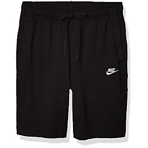 Nike Men's Sportswear Club Short Jersey, Black/White, Large