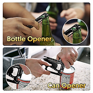 Stocking Stuffers Gifts for Men, 18 in 1 Wallet Multitool Card, Pocket Tool Credit Card Size, Cool Gadgets Christmas Gifts for Men Who Have Everything, Anniversary Birthday Gift for Him Dad Husband