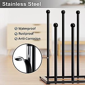pickpiff Free Standing Shoe Racks - Black Metal Boot Rack for Dorm Room, Closet, Entryway, Bedroom, Patio Outdoor, Hallway, Black , Shoe Storage Fit for 6 Pairs