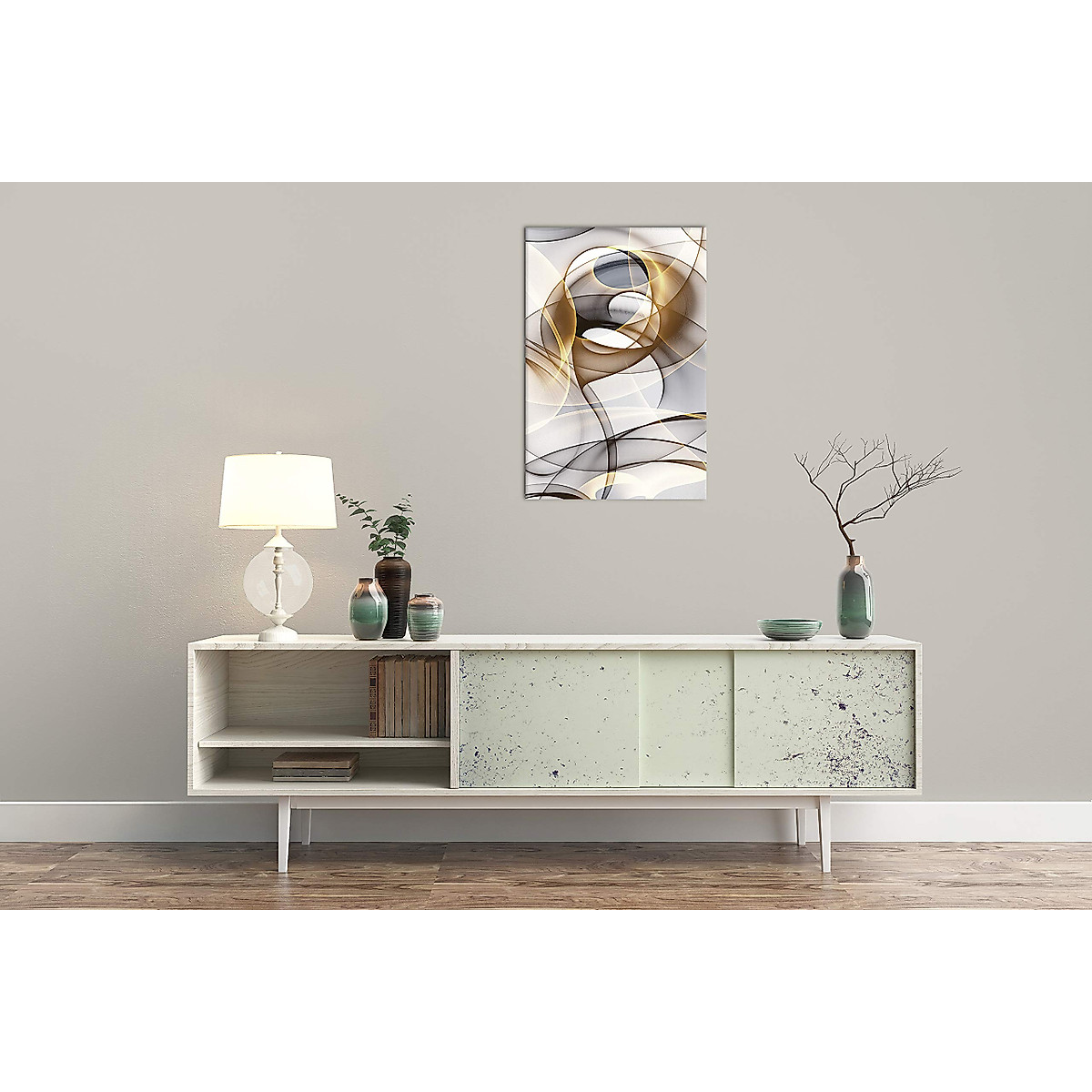 Abstract Wall Art Modern Abstract Wall Decor Gray And Gold Canvas Picture Painting Kitchen Prints Pictures for Home Living Dining Room