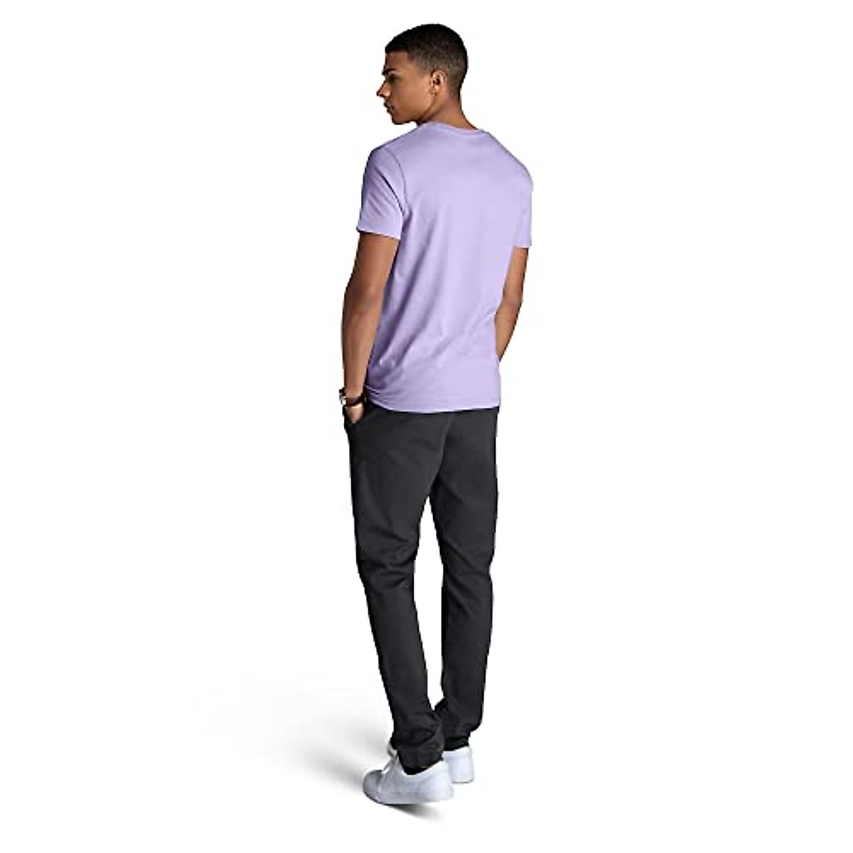 Fruit of the Loom Men's Recover Cotton T-Shirt Made with Sustainable, Low Impact Recycled Fiber, Lilac Petal, Large