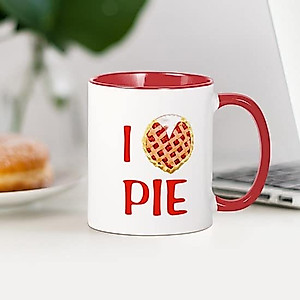 CafePress I Love Pie Mug Ceramic Coffee Mug, Tea Cup 11 oz