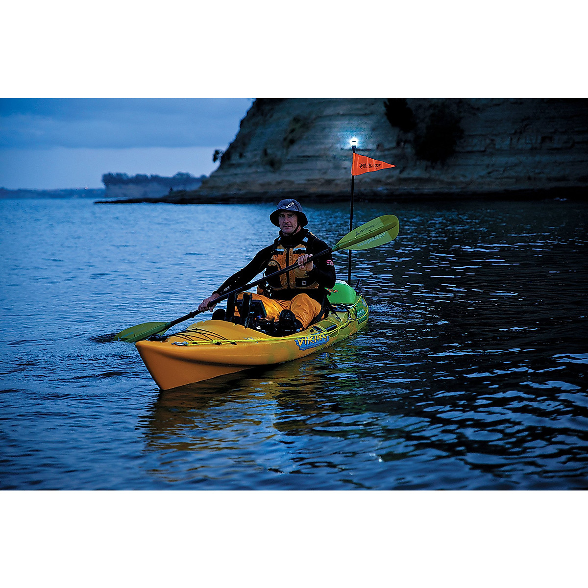 RAILBLAZA All-Around Visibility Light Kit with Safety Flag for Kayaks, Boats and Recreational Paddler, Meets USCG Standards