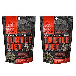 Fluker's 2 Pack of Crafted Cuisine, 6.75 Ounces Each, Turtle Diet for Red-Eared Sliders, Painted Turtles, Softshell Turtles, Map Turtles, Musk Turtles, Cooters and Snapping Turtles