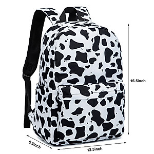 Cow Print Backpack for Girls Women Teens, School Backpack College Bookbags Ladies Laptop Backpacks