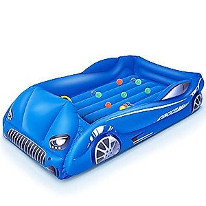 Jasonwell Inflatable Toddler Travel Bed - Portable Toddler Floor Bed for Kids Air Mattress with Sides Toddler Cot Sleeping Pad Camping Blow Up Mattress Baby Travel Crib Birthday Gifts for Boys Girls
