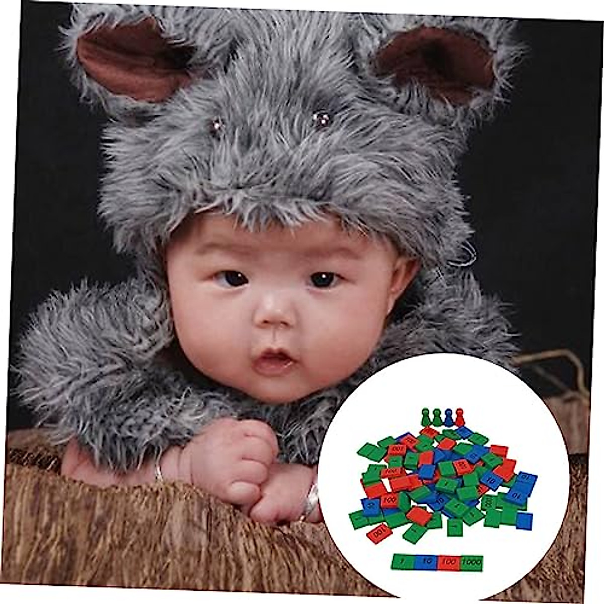 Tofficu Kids Educational Toys Wooden Stamps 2 Sets Home Edition Stamp Game for for Wood Stamps for 3 Year Old Boys Wooden Puzzle Newborn Number Kidcraft Playset Kids Wooden Toys