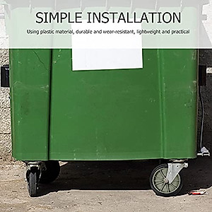 Happyyami Garbage Container Wheels 2Pcs Trash Can Garbage Can Rubber Replacement Wheel Can Pulley Outdoor Trash Can Wheels Tools Accessories Waste Container Wheels