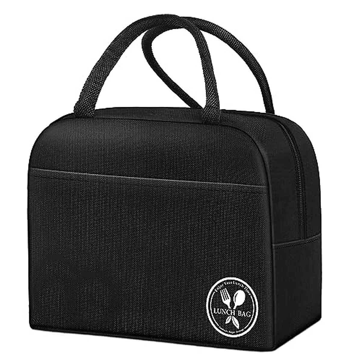 10L 19Cans Insulated Lunch Bag for Women Men, Reusable Lunch Box for Office Work Picnic Beach Travel, Leakproof Soft Cooler Tote Bag Freezable Lunch Bag for Adult, Black