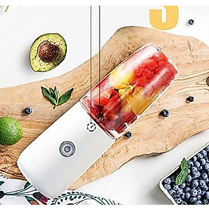 MXJCC Portable Blender, Smoothie and Shakes, Mini Blender with 2 Blades,Li-ion Battery for Baby Food,Travel,Gym