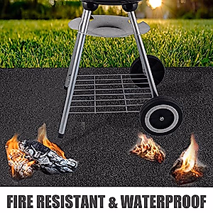 RvSky Garden Supplies Fireproof Washable Barbecue Mat Reusable Foldable Lawn Protector for Outdoor Camping Garden(39 * 47英寸)