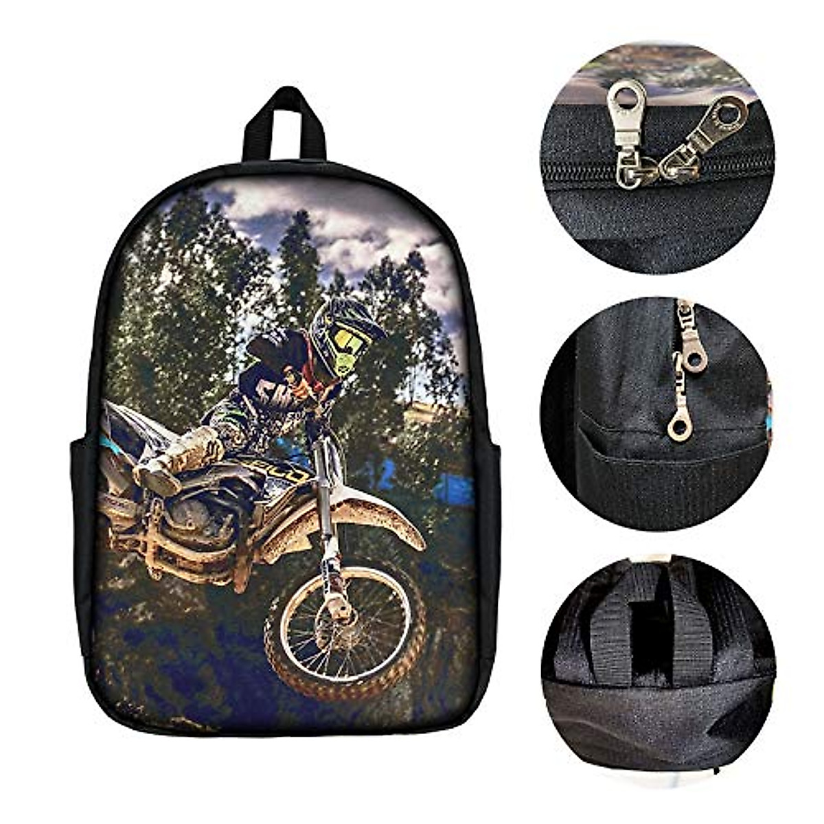 Black And White Wolf Lightweight Backpack Bookbags Outdoor Travel Laptop Daypack