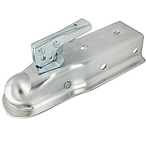 Straight Tongue Trailer Coupler, LIYYOO Trailer Hitch Ball Coupler(Ball 2", Channel 2-1/2", 3500LBS) for Towing RV, Boat, Camper w/GTW Straight Trailer Coupler.