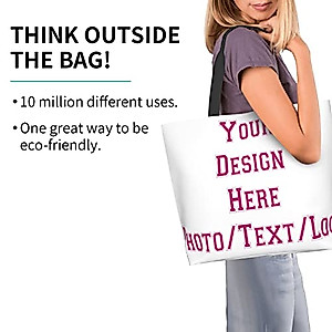 Custom tote bag Personalized Tote Bag Portable Design Your Own Text/Logo/Image Aesthetic Add Your Name Your Text Custom Tote Bag Custom Handbag, Collegiateflf-pink