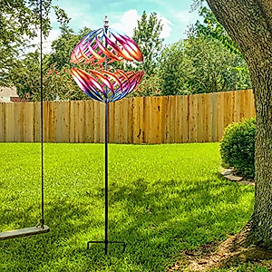 WONDER GARDEN 6.5FT Wind Spinner Metal Wind Sculpture Large Wind Spinners for Outdoor Garden Yard Lawn