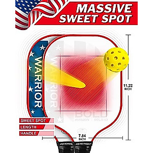 Pickleball Paddles, Pickleball Set, USAPA Approved Multilayer Fiberglass and Carbon Face, 25% Thicker Polypropylene Core Pickleball Rackets Set, Lightweight Pickleball Paddles Set of 2 &4 Balls & Bag