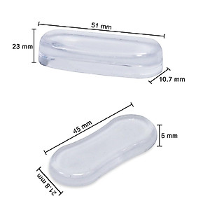 5Pcs Transparent Toilet Seat Bumper Set, Silicone Strong Adhesive Toilet Seats Lid Bumpers, Toilet Seat Buffers, Toilet Lid Rubber Pads for, Home, Hotel and Hospital Toilets and Toilet Parts