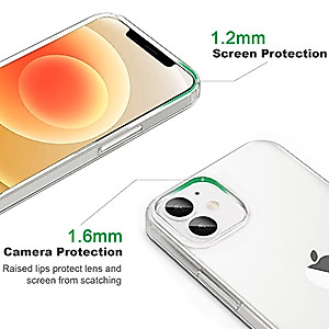 JJGoo Compatible with iPhone 12 Case & 12 Pro Case Clear Soft Transparent Shockproof Protective Slim Thin Bumper Phone Cover for 12 and 12 Pro - 6.1 inch
