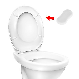 UTALIND 15Pcs Strong Adhesive Toilet Seats Lid Bumpers Toilet Lid Rubber Pads for Protecting Toilet Seat Cover or Handles Damaged by Collision, Clear