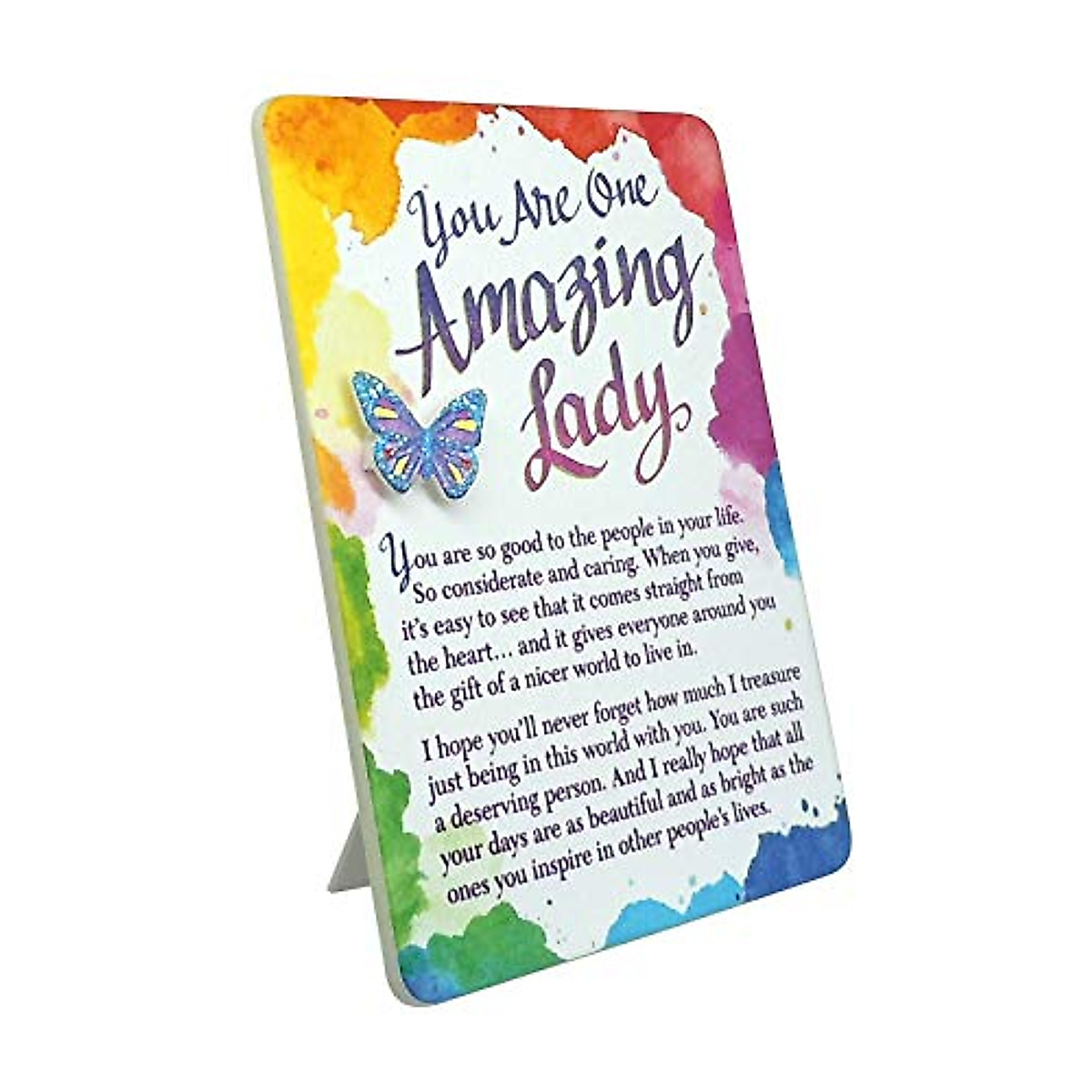 Blue Mountain Arts Miniature Easel Print with Magnet "You Are One Amazing Lady" 4.9 x 3.6 in., Sentimental Mother's Day, Birthday, Anniversary, or Valentine's Day Gift Perfect for Her