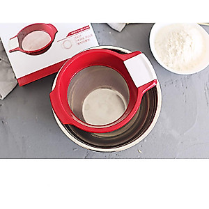 Sifting Pan Fine Mesh Strainer/Flour Sieve/Icing and Sugar Sifter,60 mesh 7.2 inch