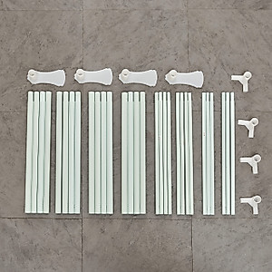 Mengersi Canopy Bed Frame Queen Size,Bed Canopy Frame Post Bed Poles,Canopy Bed Curtains Frame Bracket Fit for Metal Bed Wood Bed Bedroom Decor,White