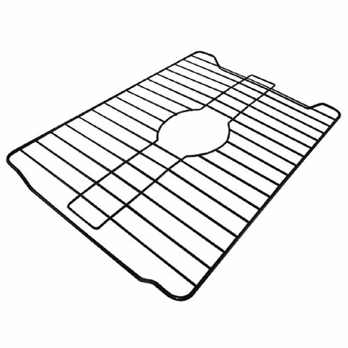 Dependable Industries Vinyl Coated Sink Protector Grid Black Insert Rack 10" x 12" x 1"H Size Small
