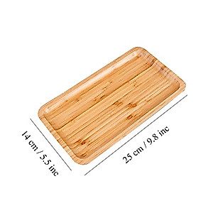 Bathroom Trays for Counter,Bamboo Vanity Tray,Toilet Tank Tray for Organizing (A 9.8 x 5.5 x 0.8 inch)